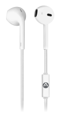 Audiomate Wired Earbud with Inline Mic - White